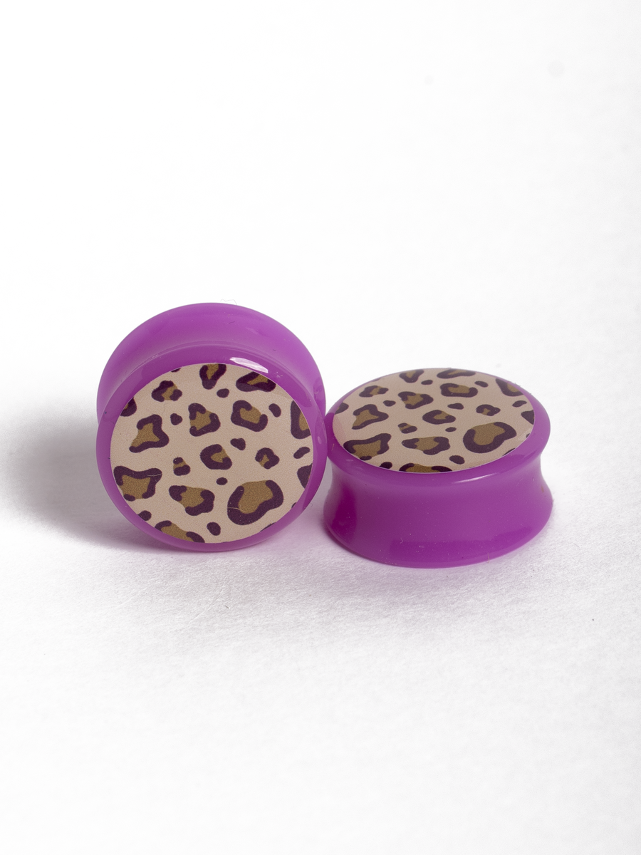 Leopard Print Acrylic Image Plugs | Animal Print Inspired Gauges ...