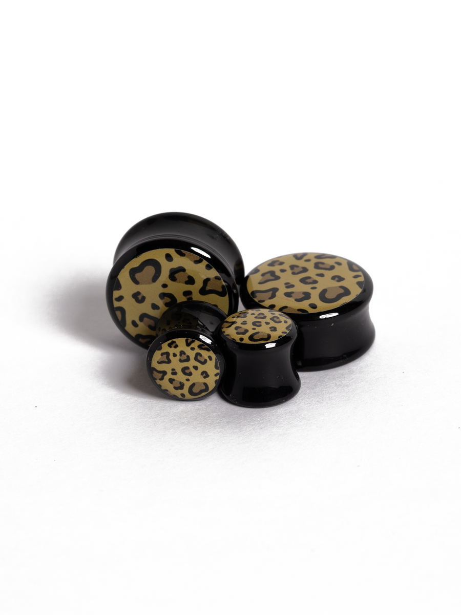 Leopard Print Acrylic Image Plugs | Animal Print Inspired Gauges ...
