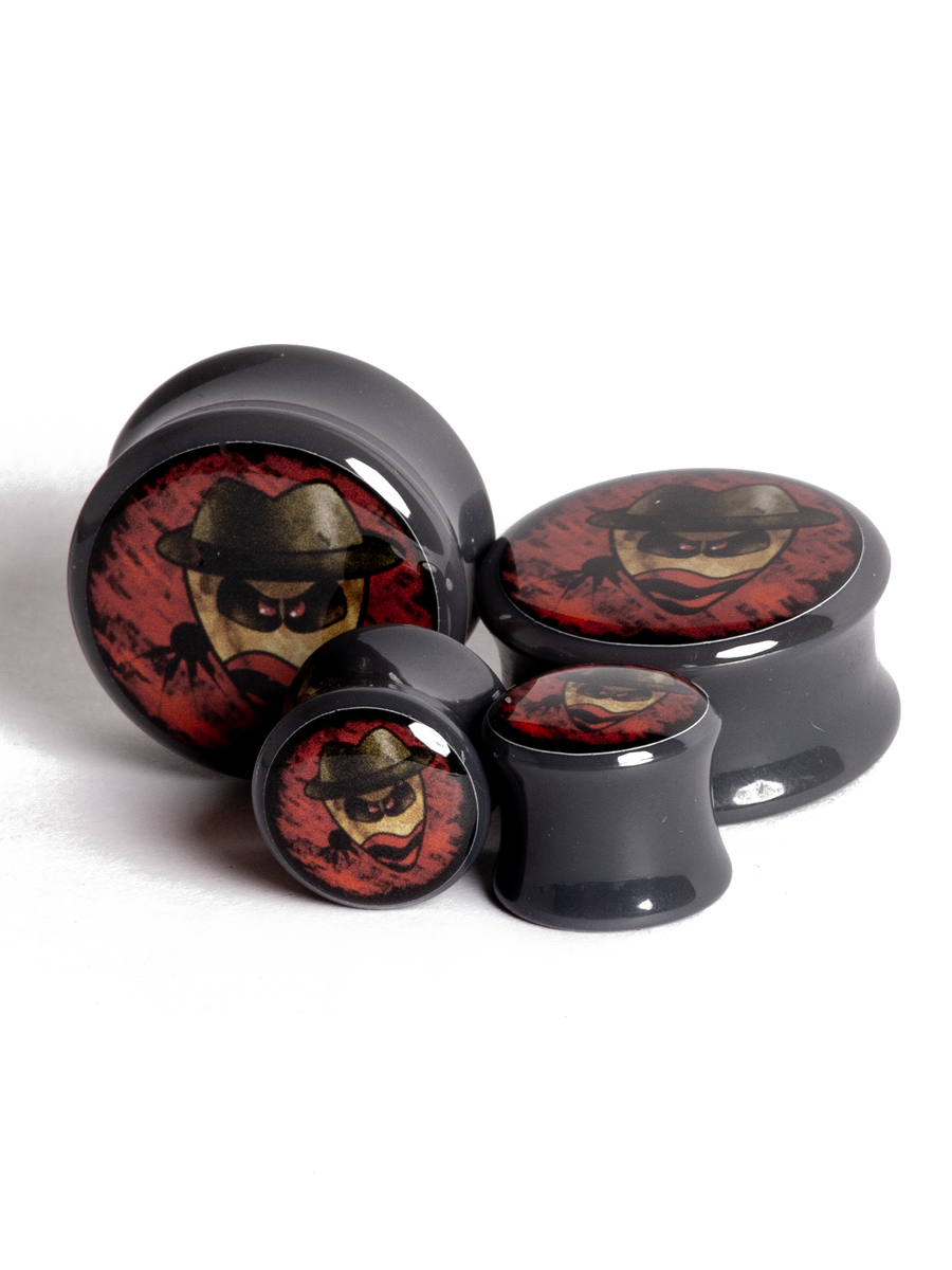 Candy Corn Acrylic Image Plugs | Halloween Gauges – PlugYourHoles.com