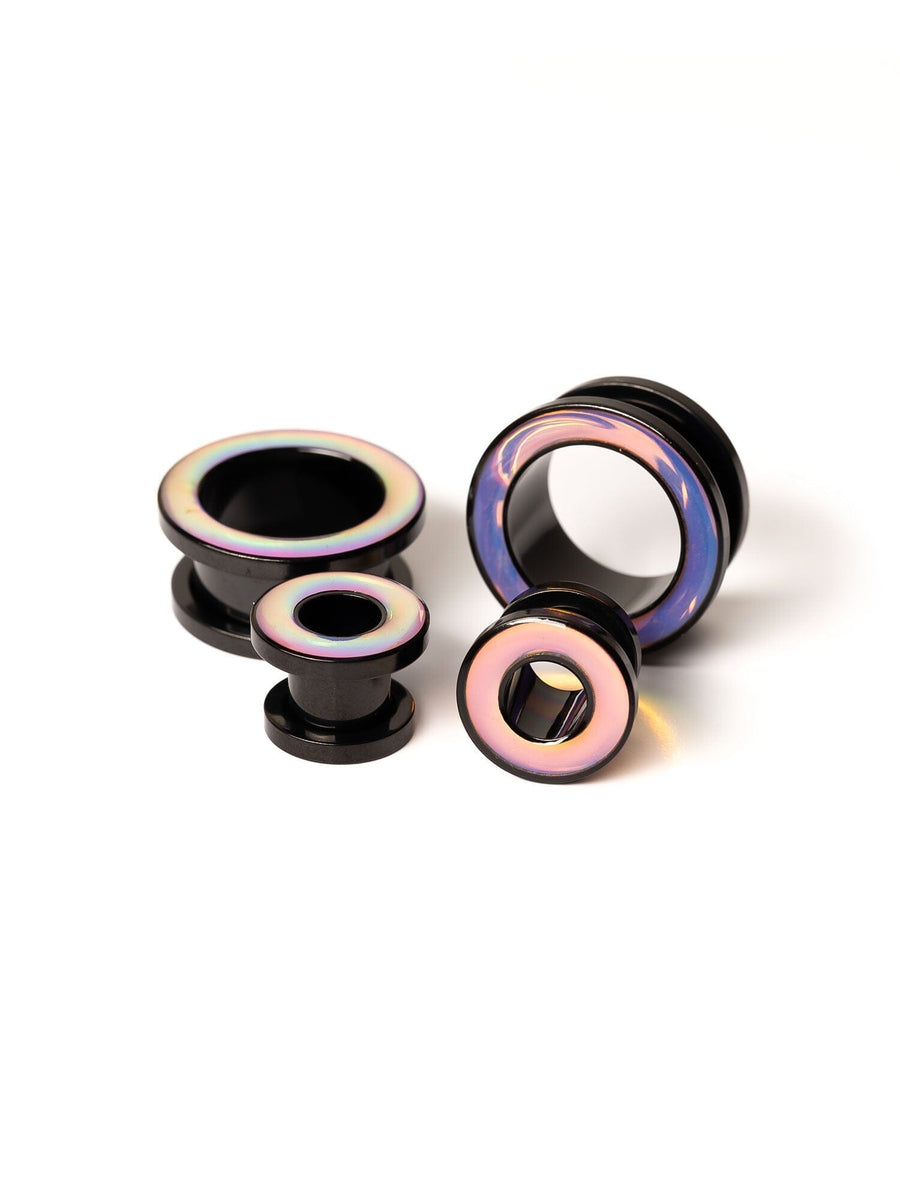 Pearl Steel Tunnels | Black Steel Gauges | Pink Threaded Plugs ...