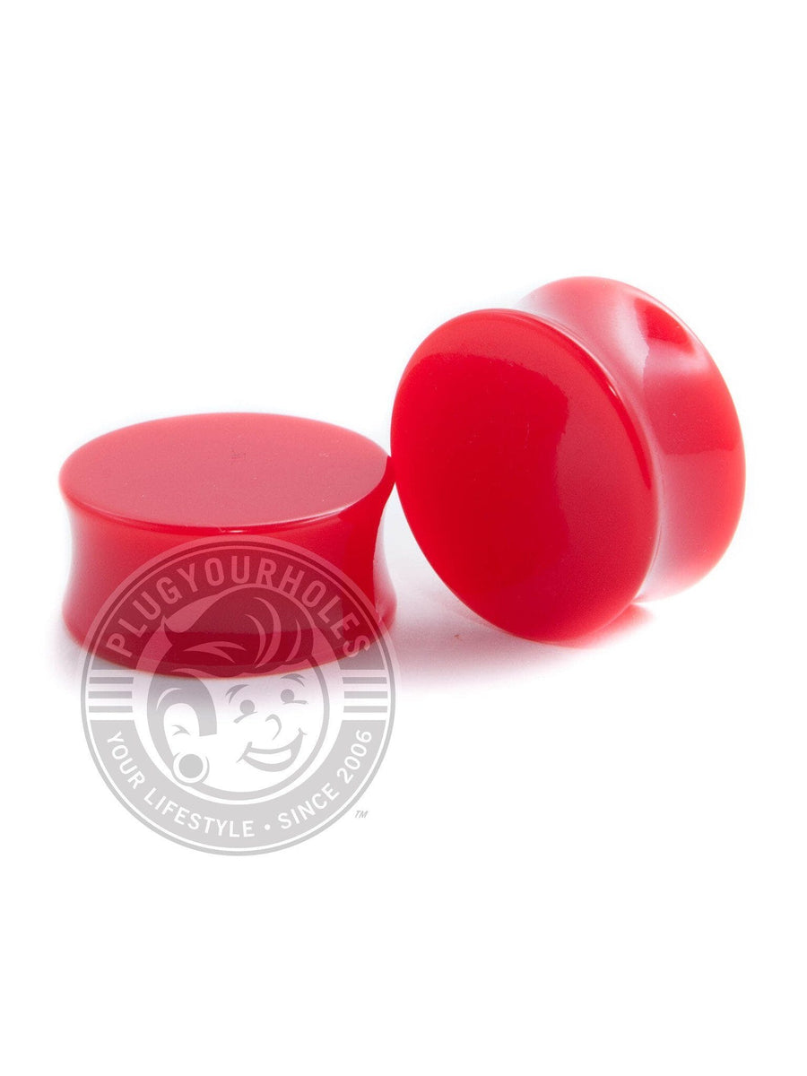 Red Acrylic Plugs | Red Gauges | Stretched Ear Body Jewelry ...