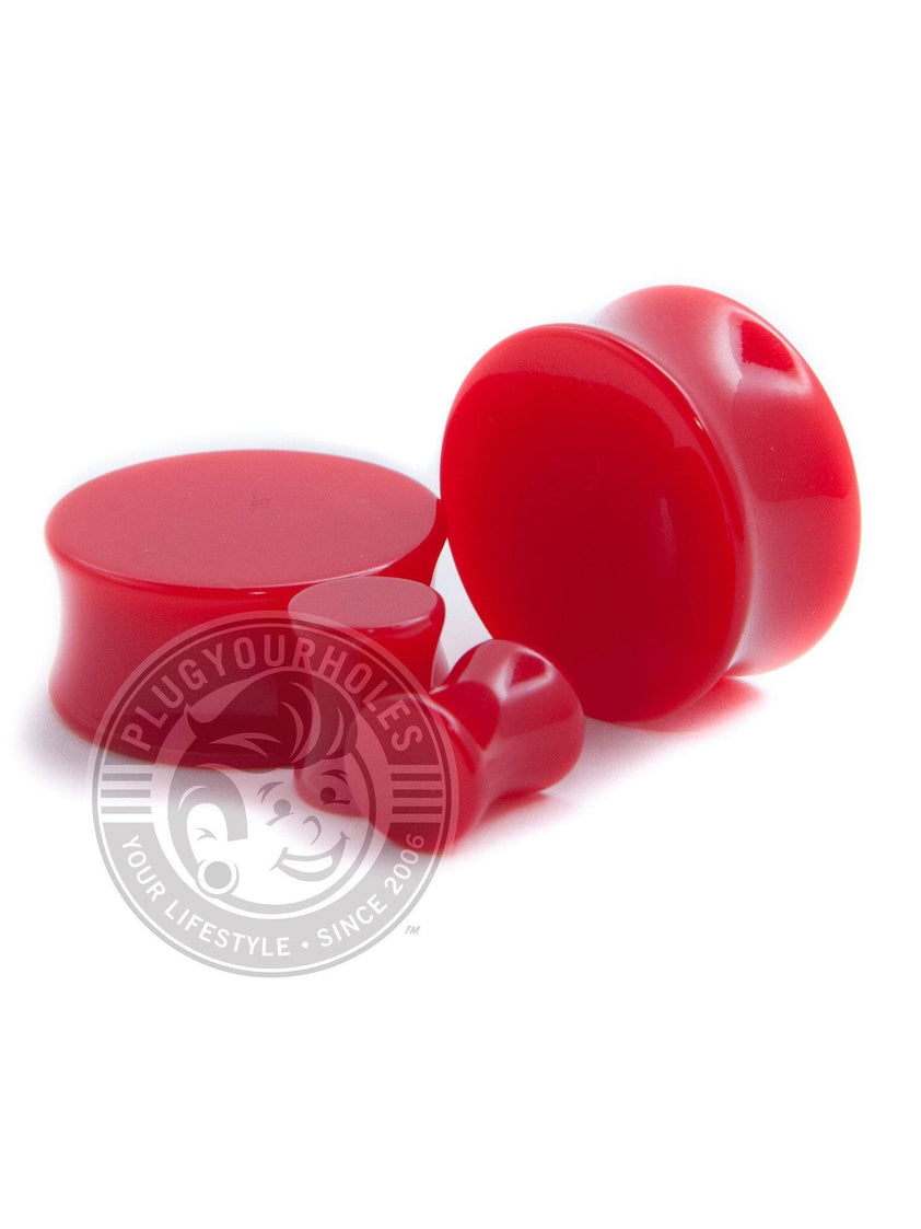 Red Acrylic Plugs | Red Gauges | Stretched Ear Body Jewelry ...
